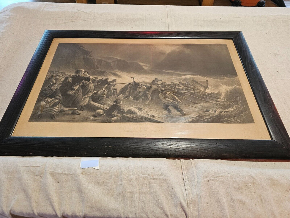 Engraving "The Departure" By Stackpoole 44 x 29 Painting By Thomas Brooks