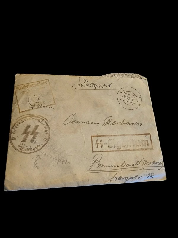 Title: WW2 1940 Letter with SS Insignia