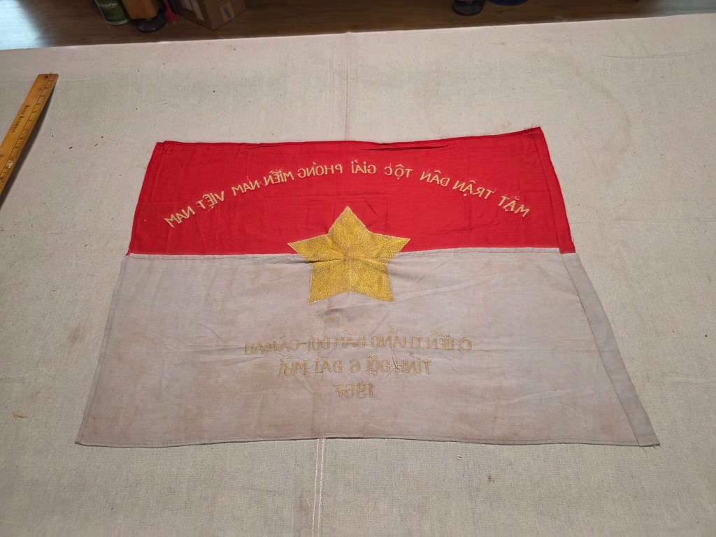uthentic Vietnam War Viet Cong Campaign Flag 1967
